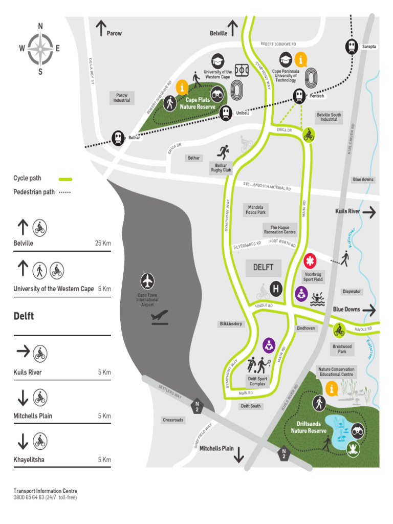 Delft Cycle Lanes Map | PDF