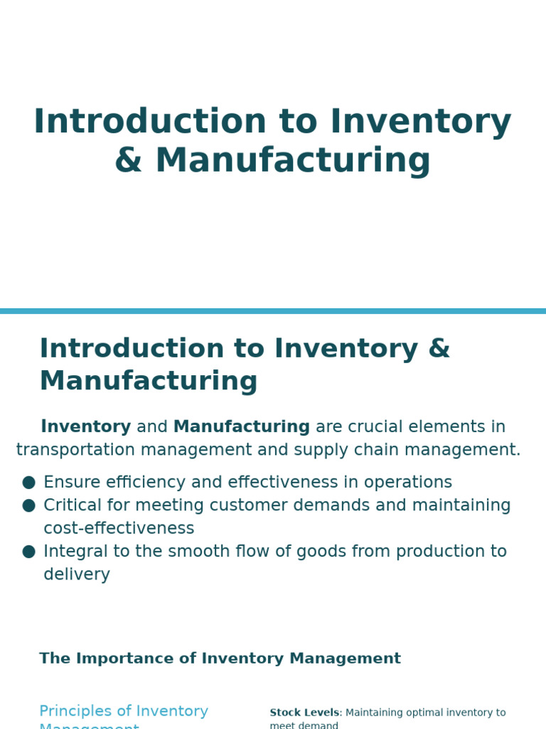 Untitled Presentation | PDF | Lean Manufacturing | Inventory
