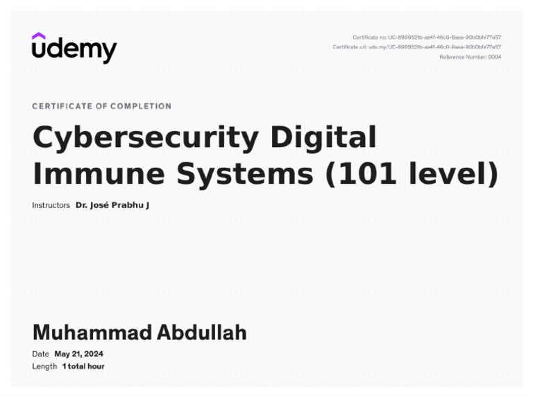 Udemy C-S Certificate | PDF