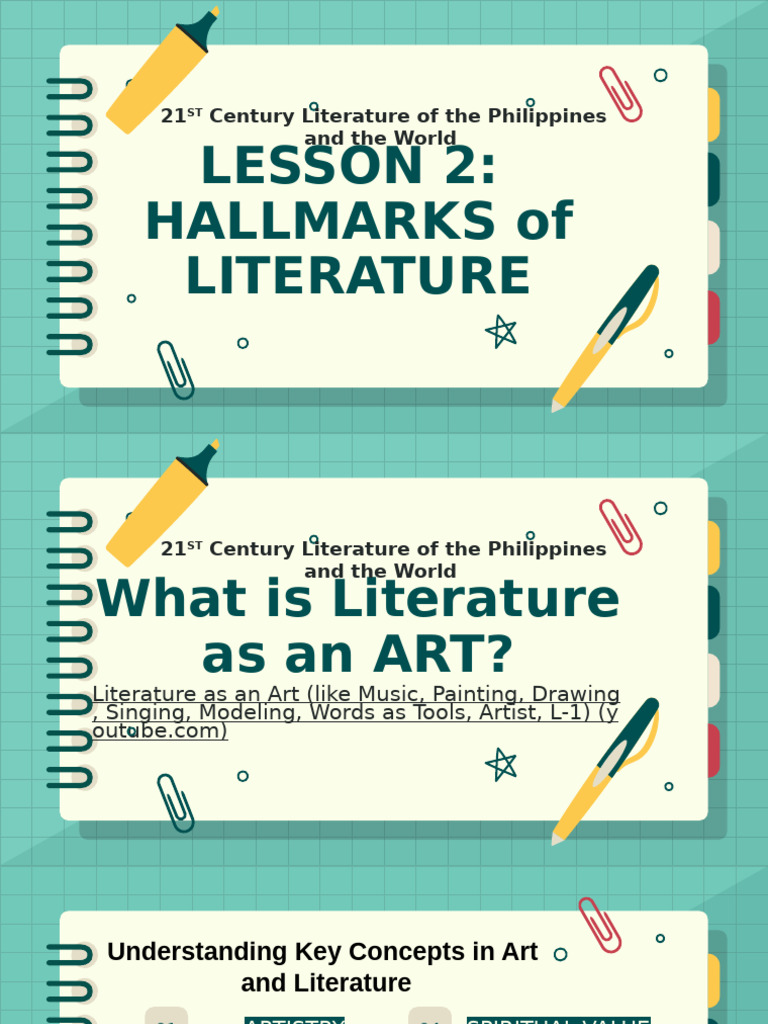Hallmarks of Literature Explained | PDF | Thought | Aesthetics