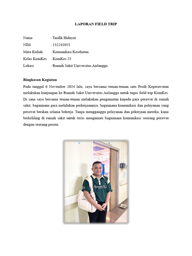 Laporan Field Trip | PDF