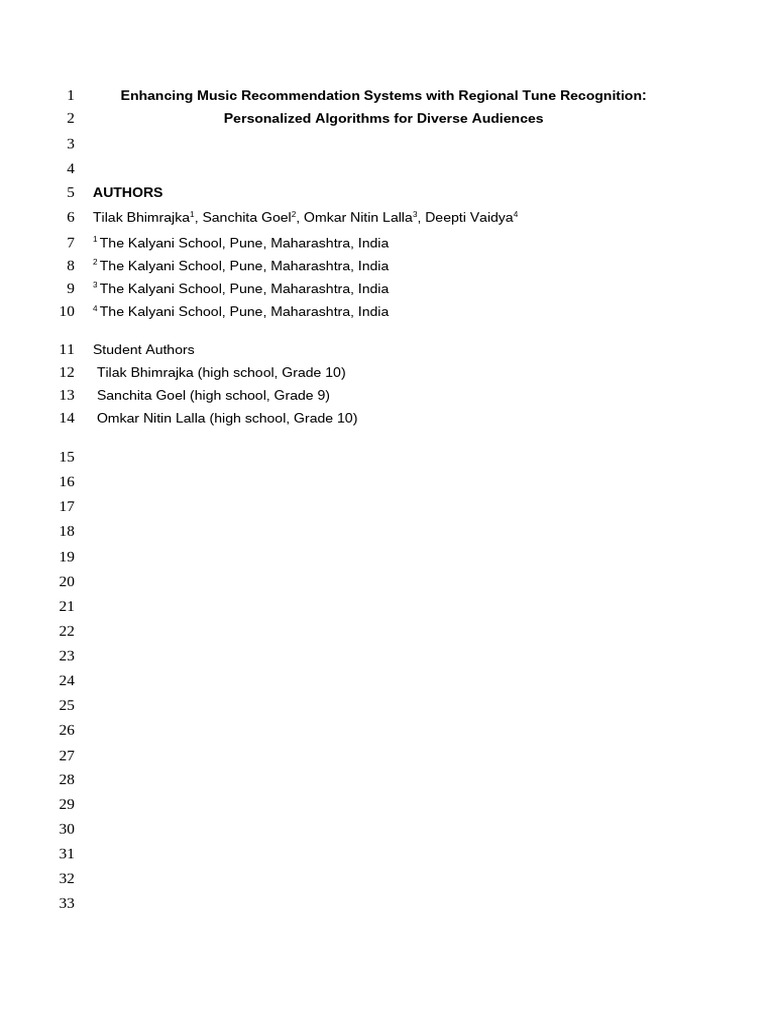 Enhancing Music Recommendation Systems With Regional Tune Recognition ...