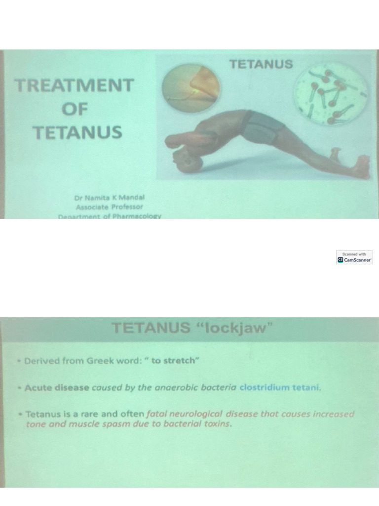 Treatment of Tetanus | PDF
