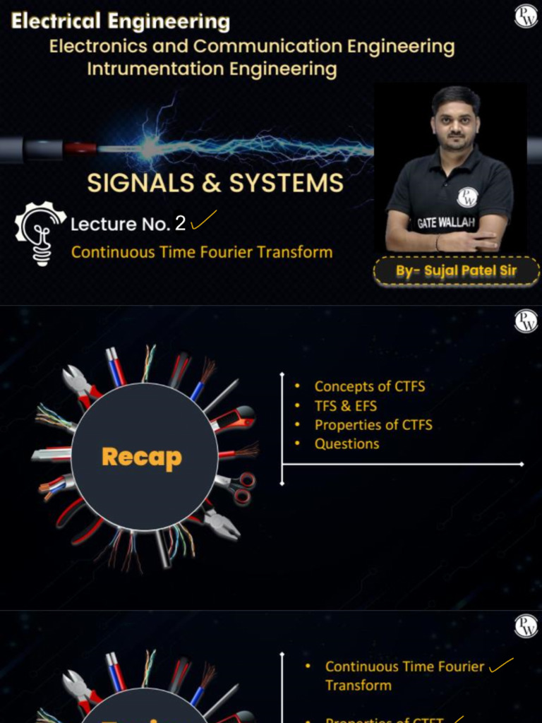 Continuous Time Fourier Transform 02 - Class Notes | PDF