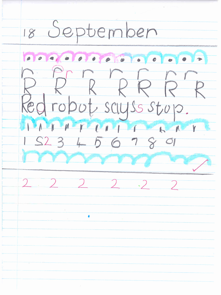 AFPC7312 - Exemplar 1 (Handwriting - GR 2) | PDF