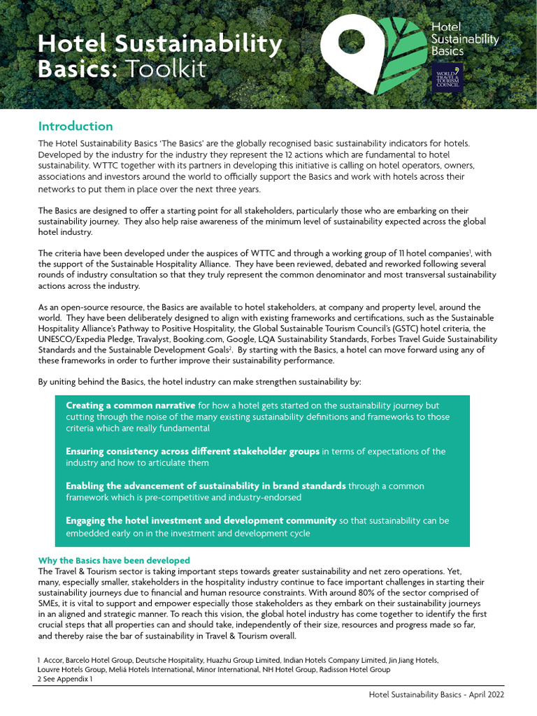 Hotel Sustainability Basics-Toolkit | PDF | Reuse | Recycling