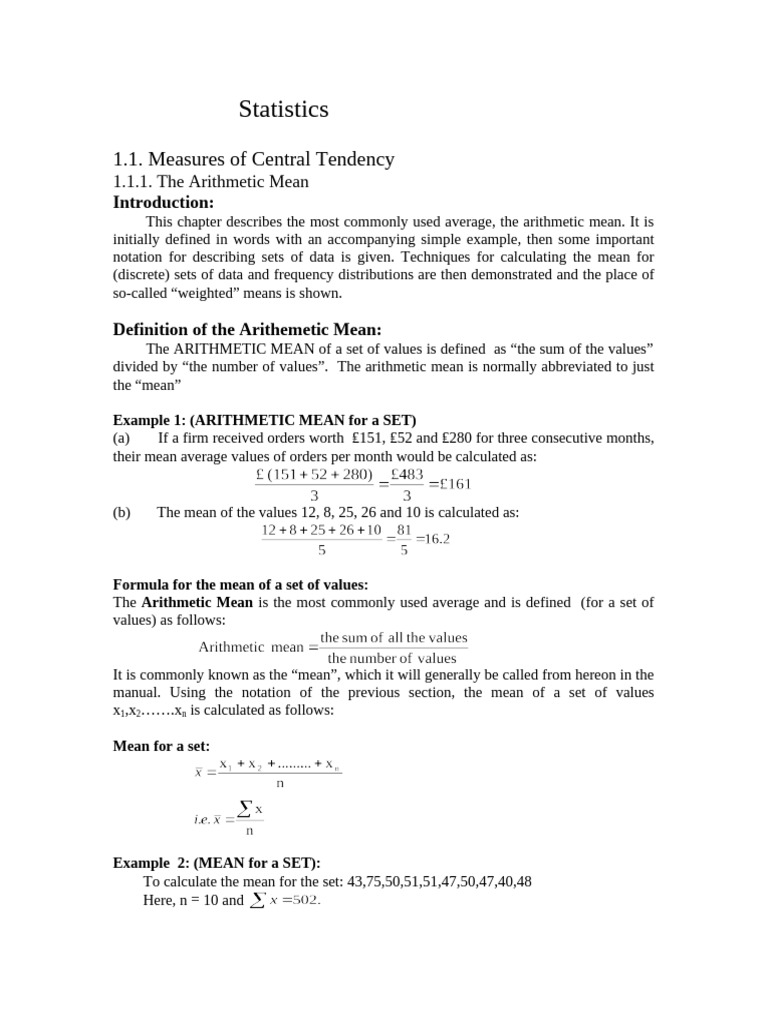 Probability and Statistics | PDF | Mean | Arithmetic Mean