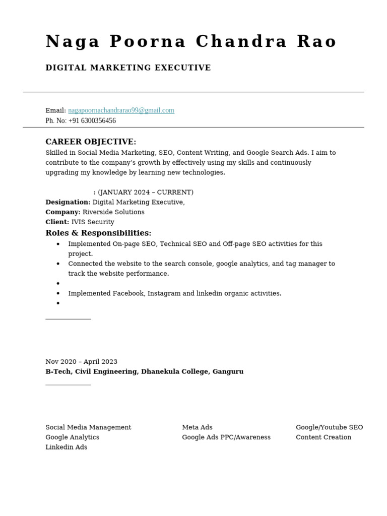 Chandu Resume | PDF
