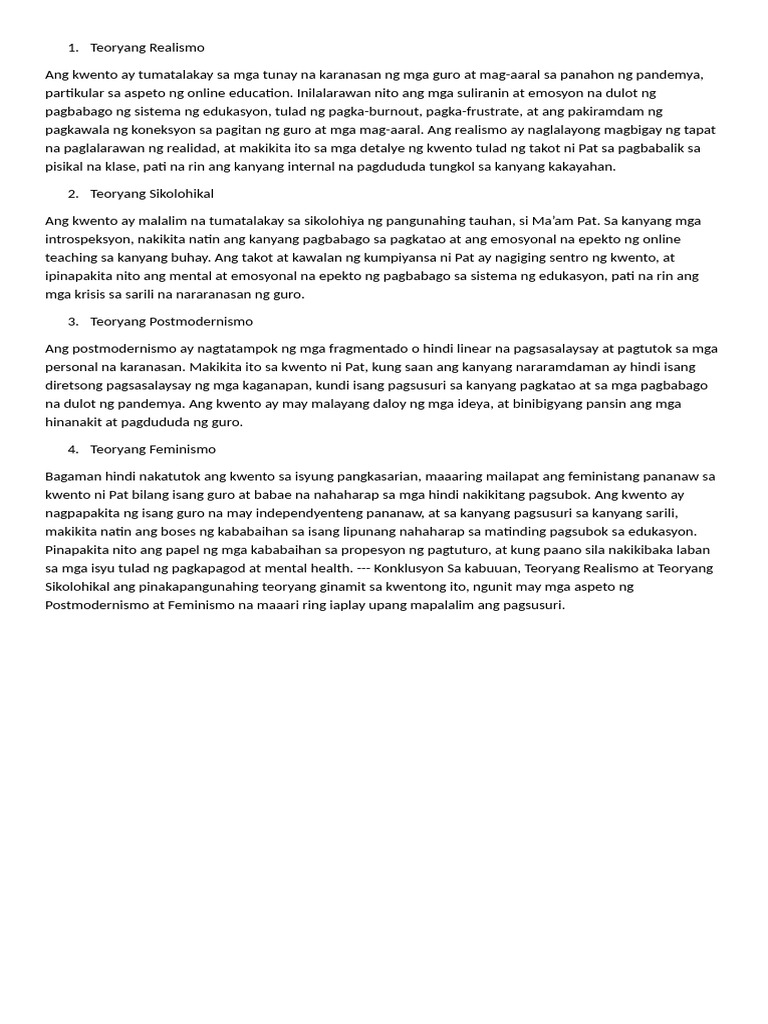 Teoryang Realismo | PDF