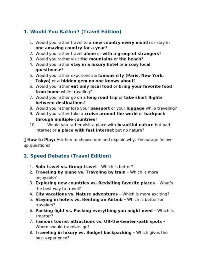 Speaking Exercises | PDF