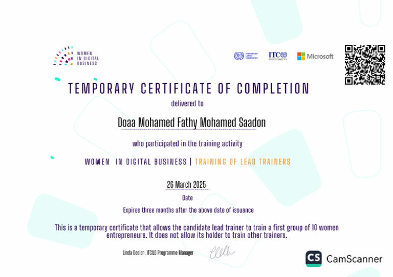 Certificate WIDB | PDF