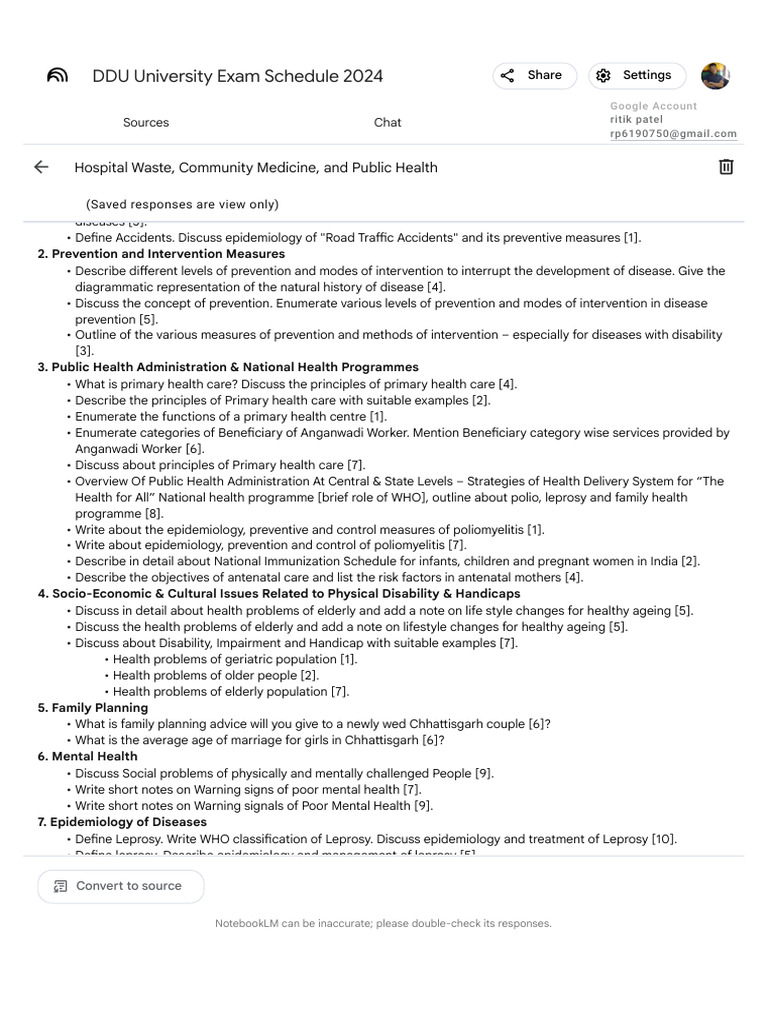 DDU University Exam Schedule 2024 | PDF | Public Health | Disability