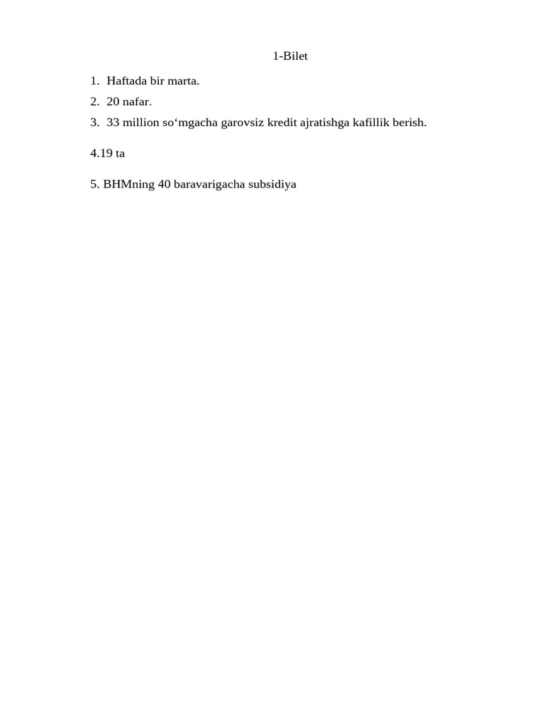 Javoblar Oxirgi | PDF