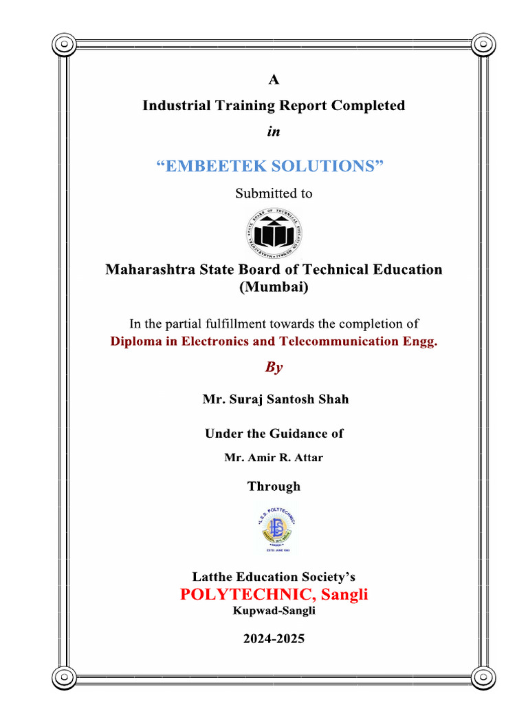 Itr Report Pdf