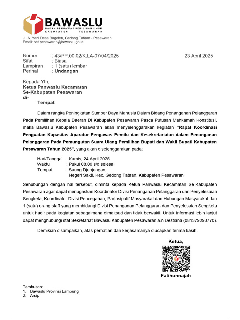 Undangan Peserta Final | PDF