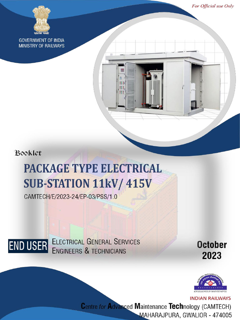 Booklet On Package Type Electrical Substation 11 KV 415 V | PDF ...
