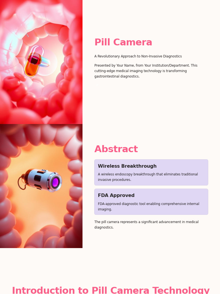 Pill Camera | PDF | Medicine | Medical Diagnosis