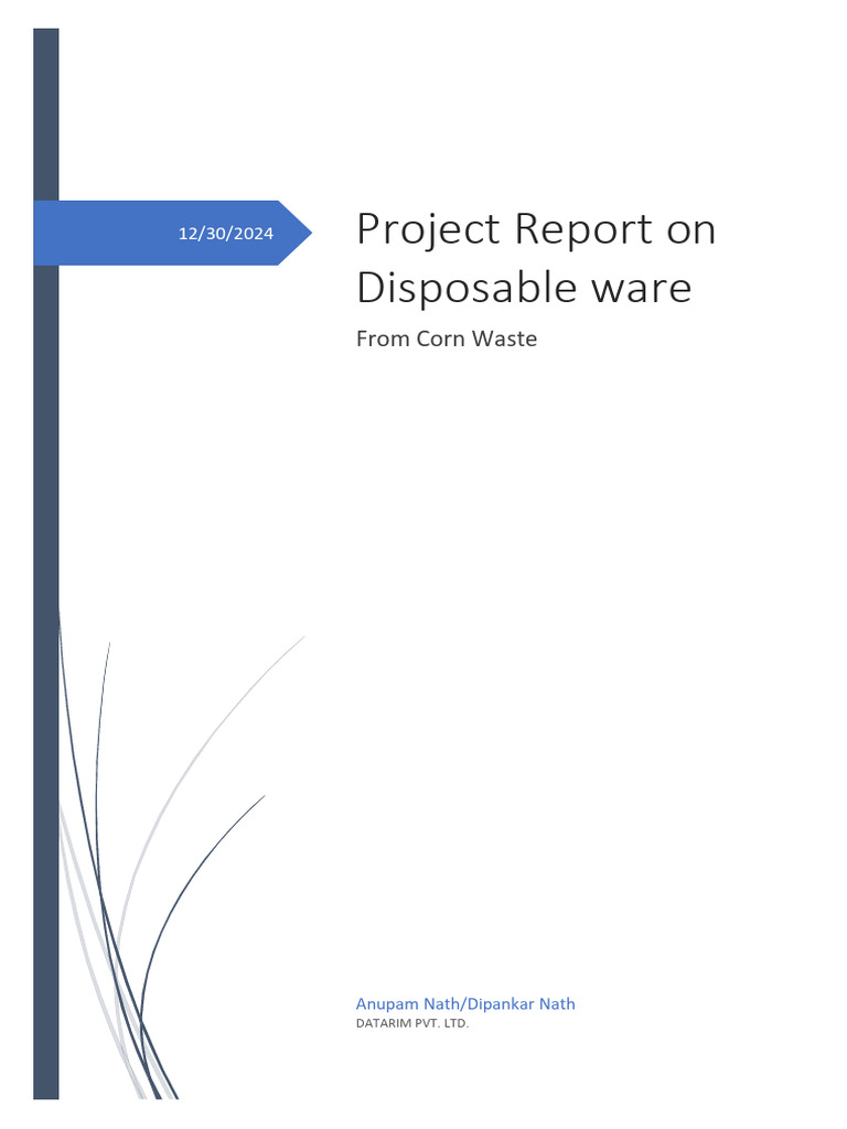 Corn Waste for Biodegradable Products | PDF | Waste | Waste Management