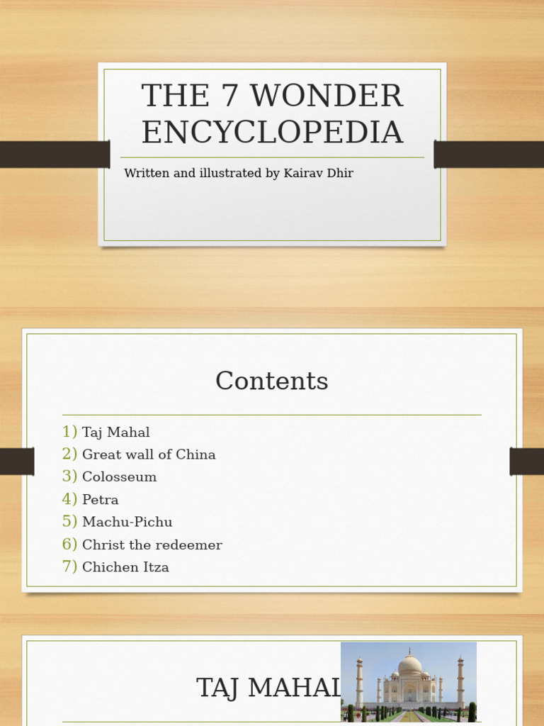 The 7 Wonder Encyclopedia | PDF