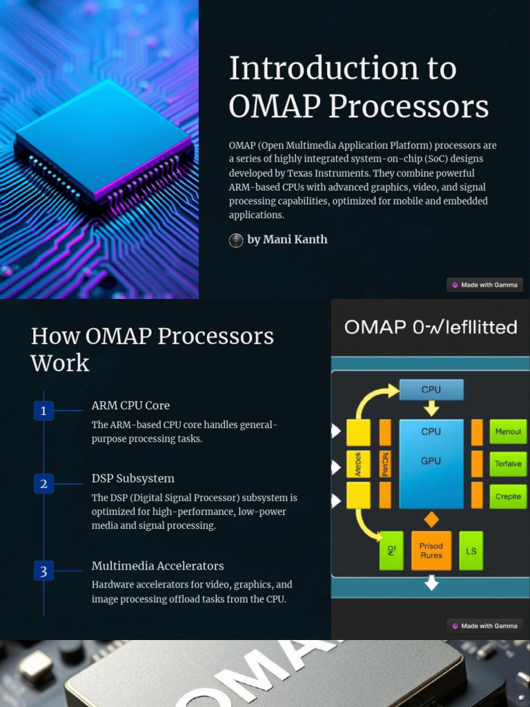 Introduction To OMAP Processors | PDF | Central Processing Unit | System On A Chip