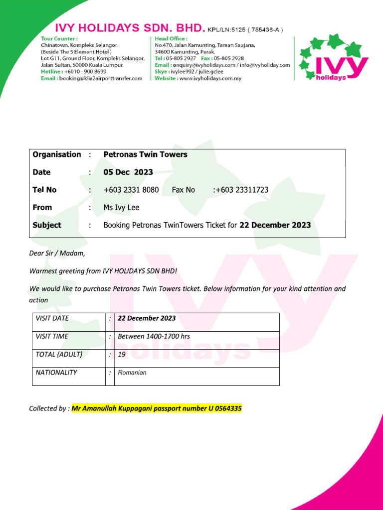 Ivy Letter | PDF