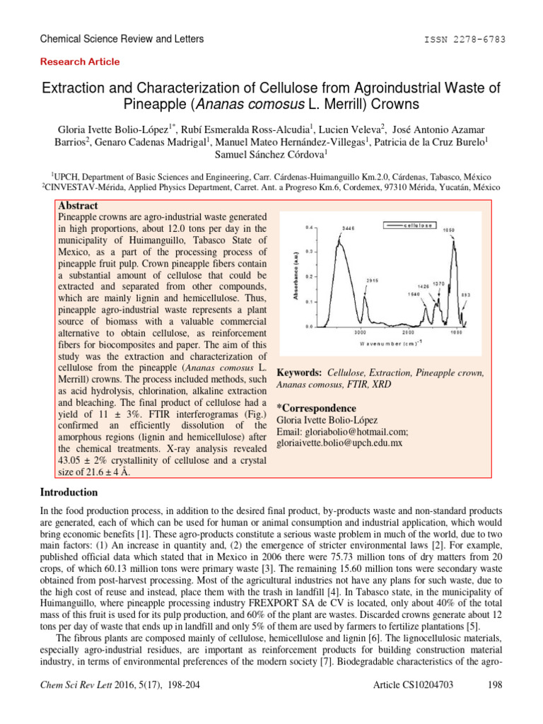 Extraction and Characterization of Cellu | PDF | Cellulose | Fibers
