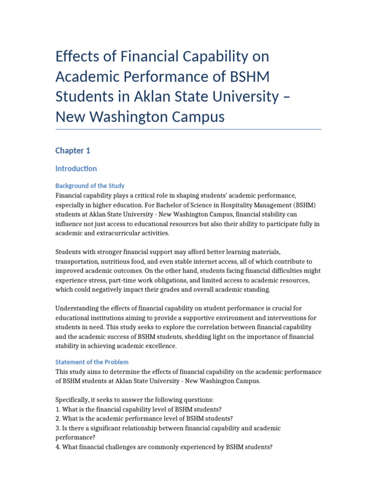 Complete Financial Capability BSHM | PDF | Survey Methodology | Sampling (Statistics)