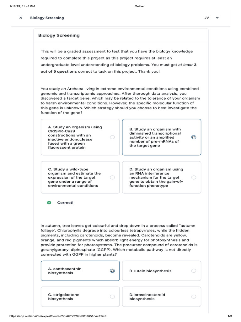 Biology Screening | PDF