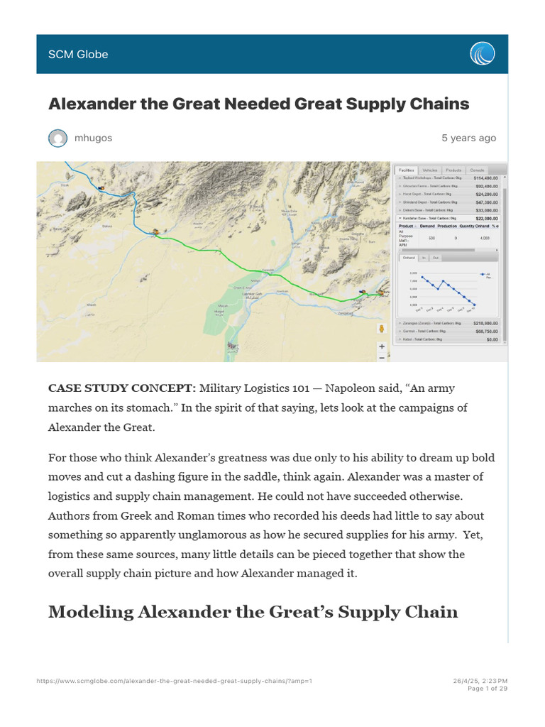 Alexander The Great Needed Great Supply Chains SCM Globe | PDF ...