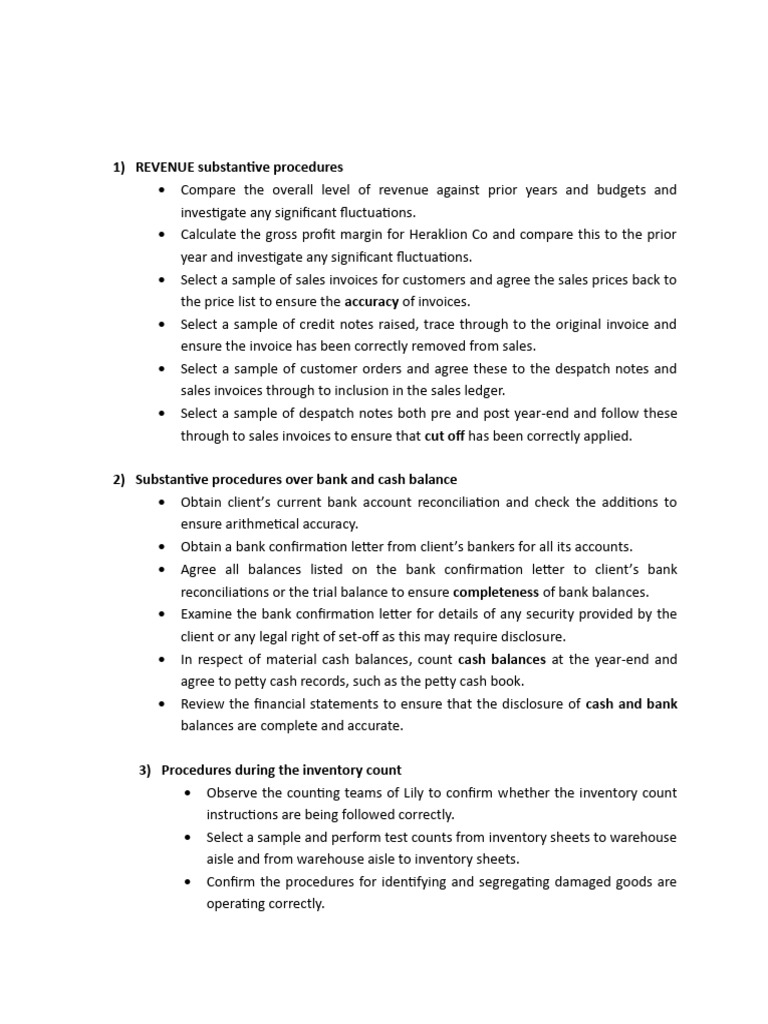 Section B Substantive Procedures | PDF | Payroll | Accounts Payable