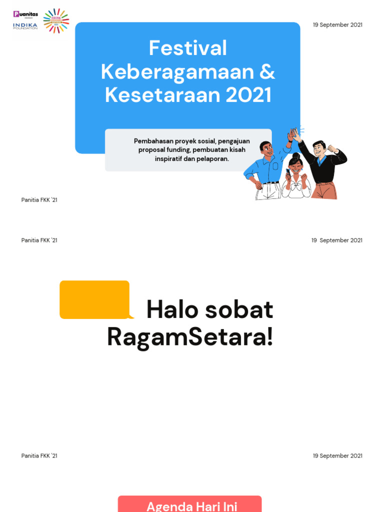 Presentasi Proyek Sosial FKK '21 | PDF