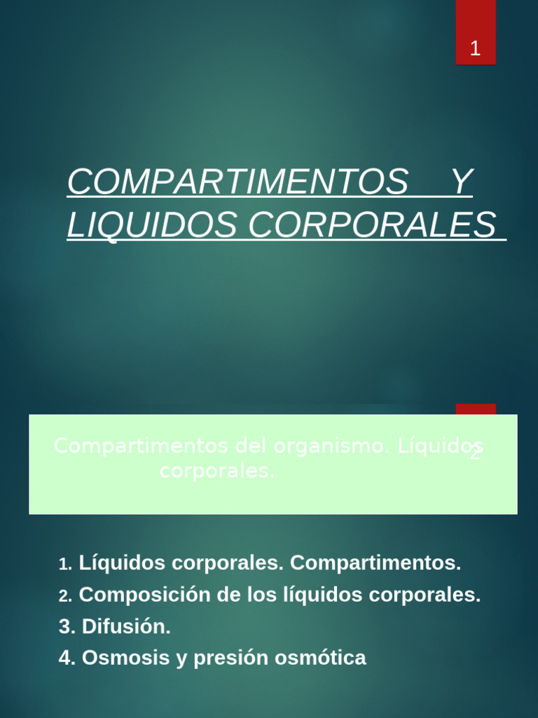 9 Compartimentos Y Liquidos Corporales Pdf ósmosis Biología