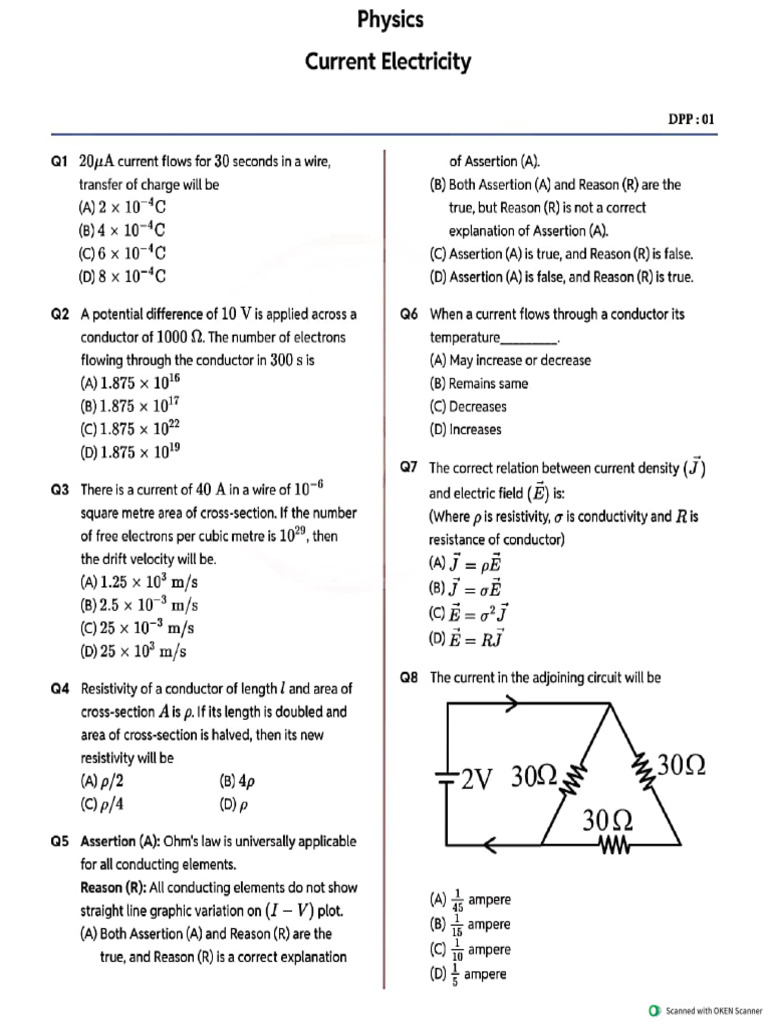 Current Electricity | PDF