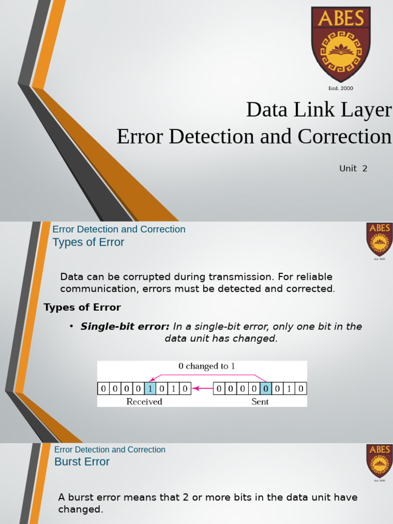 03 Error Detection and Correction | PDF | Error Detection And Correction | Computer Architecture