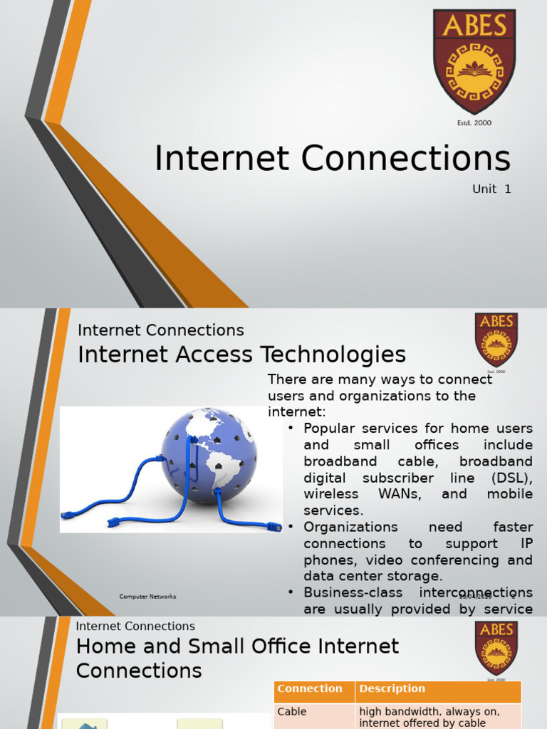 04 Internet Connections | PDF | Internet Access | Computer Network