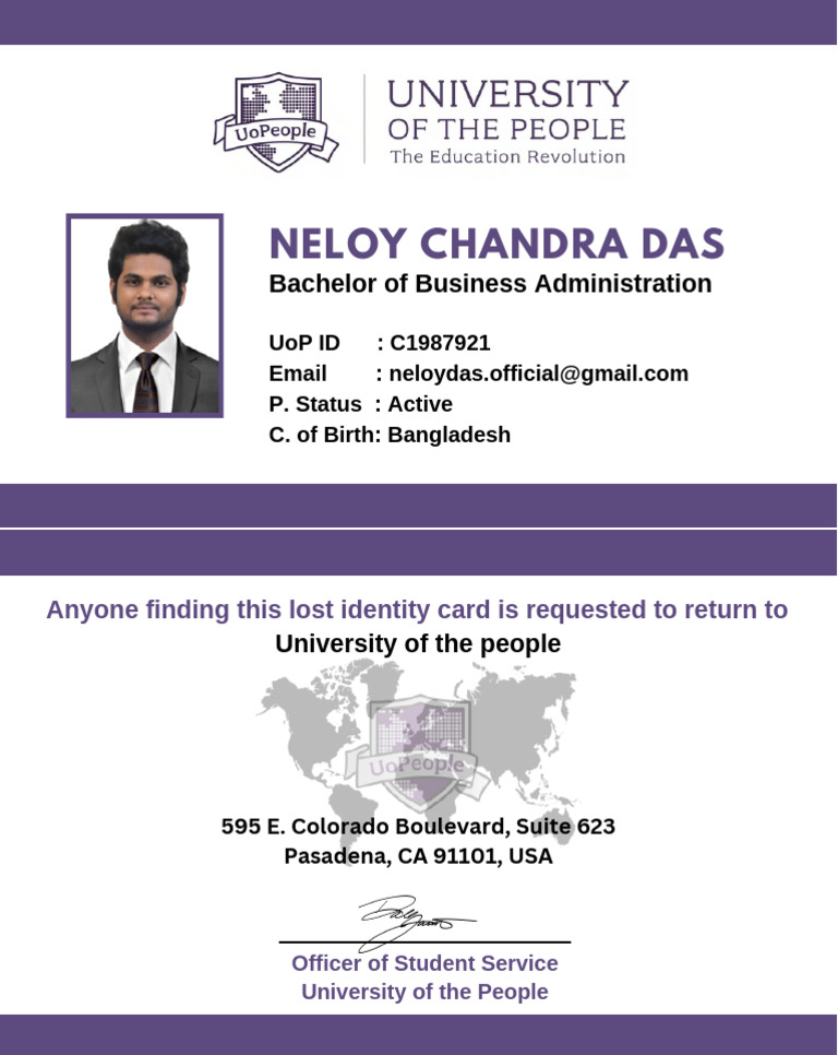 Black and White Modern Copywriter ID Card | PDF