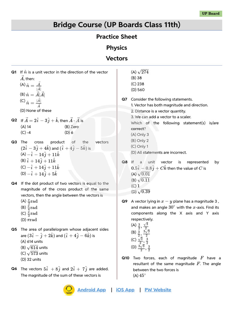 Practice Sheet (English) Bridge Course (UP Boards Class 11th) | PDF ...