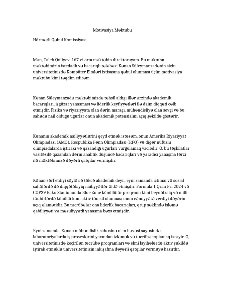 Motivasiya_Mektubu | PDF
