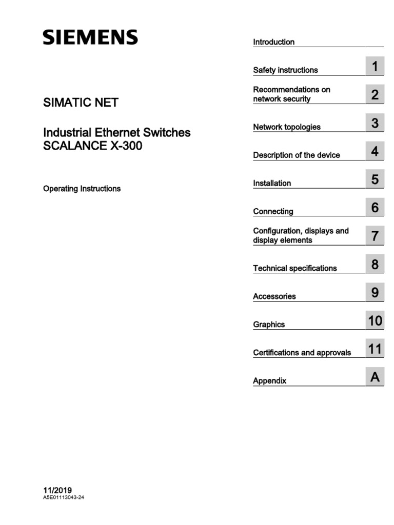 Ba Scalance X 300 76 | PDF | Network Switch | Power Supply