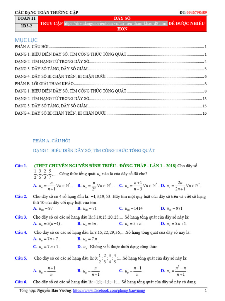[NBV]-1D3-2 DÃY SỐ | PDF
