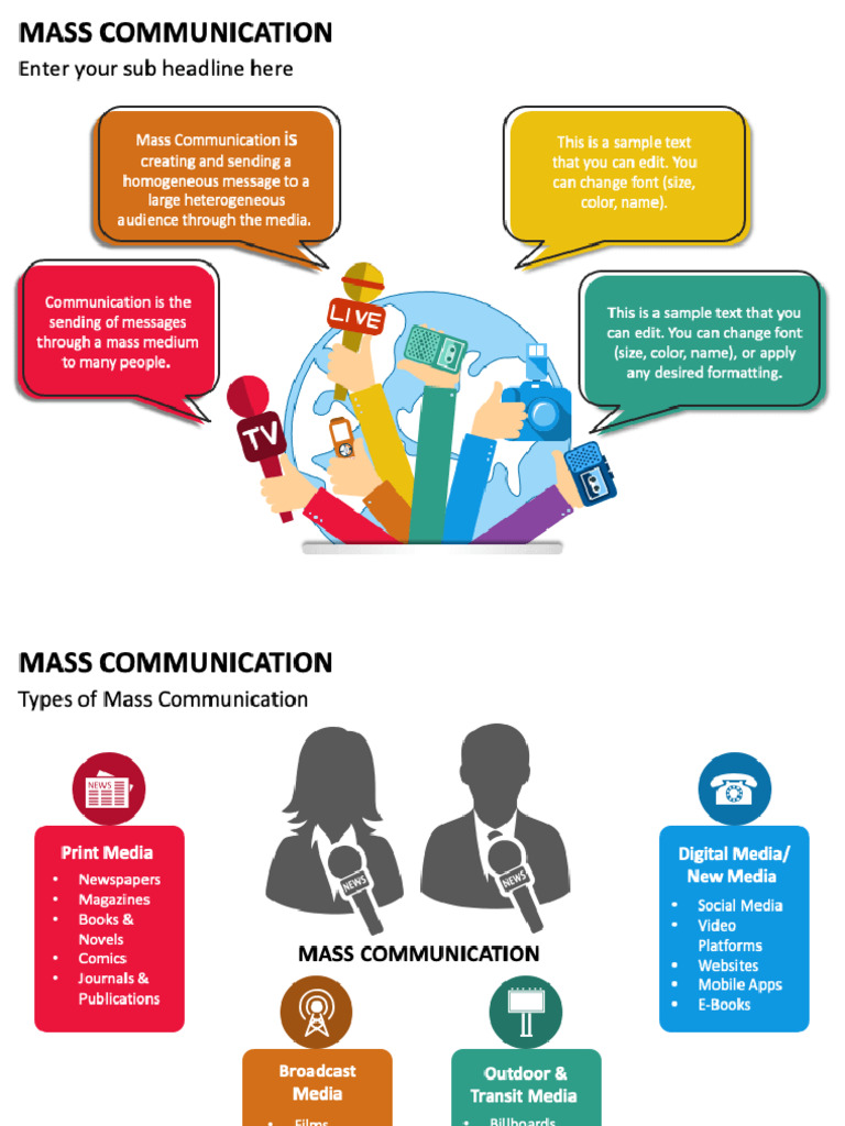 Presentation On Mass Media | PDF | Communication | Information