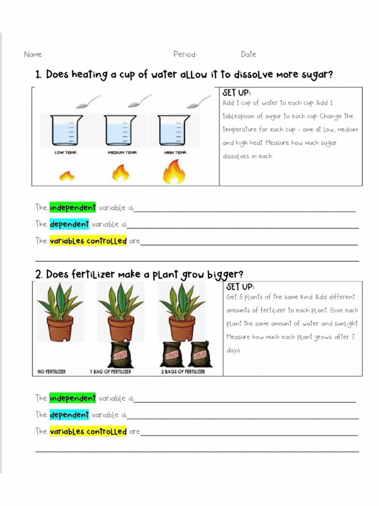 IV DV CV Science | PDF