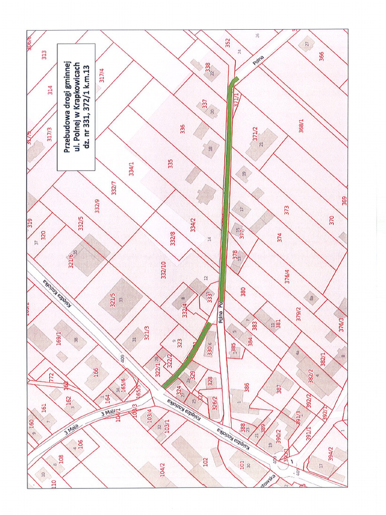 Mapa Sytuacyjna Krapkowice Ul. Polna | PDF