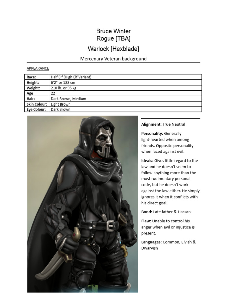Bruce Winter Backstory | PDF