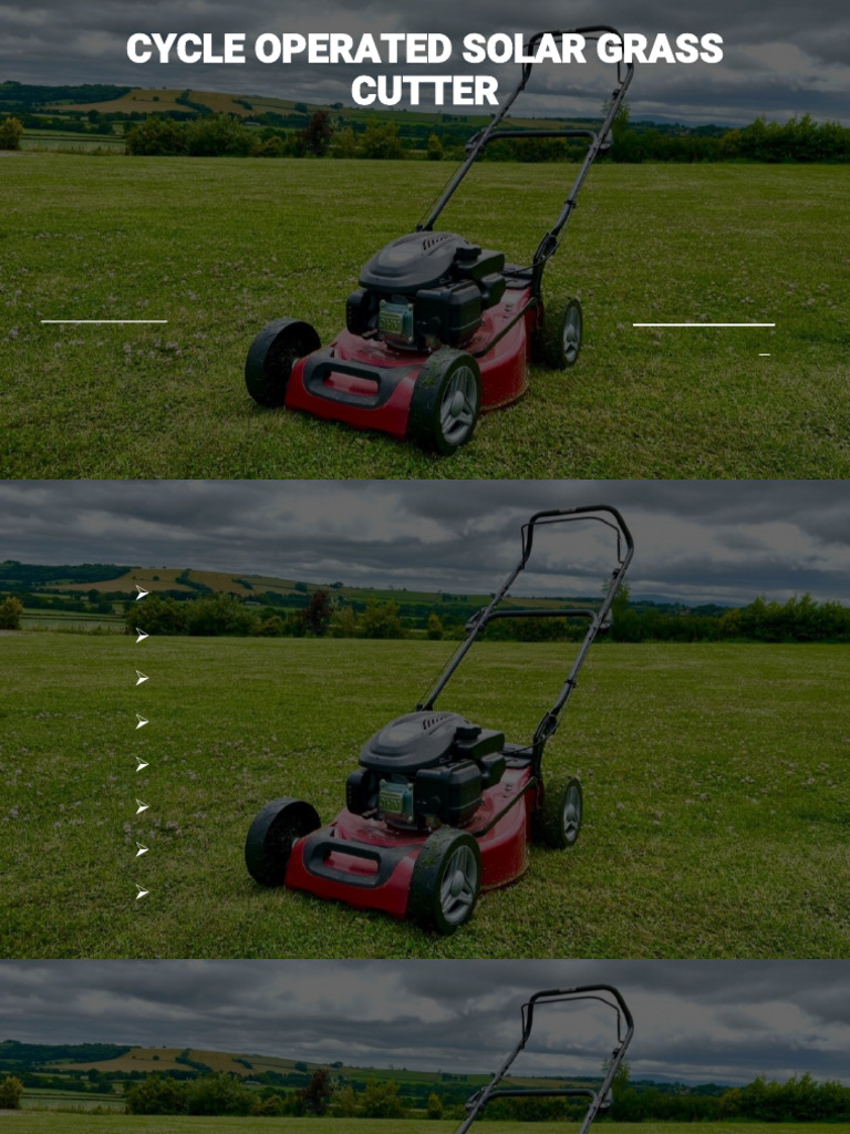 Cycle Operated Solar Grass Cutter Final | PDF | Electric Motor | Mower