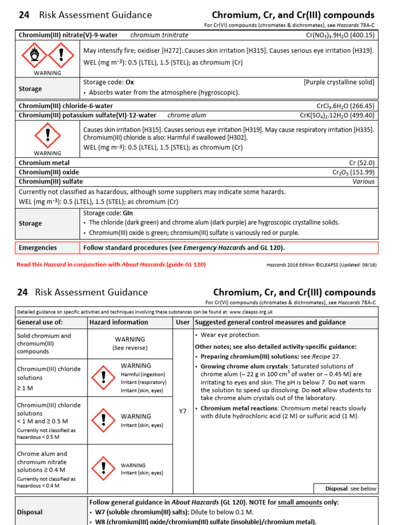 HC024 Chromium and Its Compounds | PDF | Chromium | Chemistry