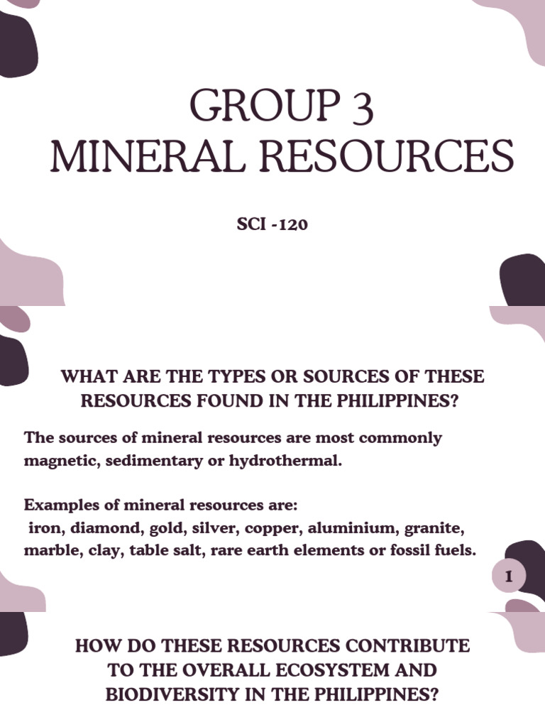 GROUP-3-MINERAL-RESOURCES | PDF