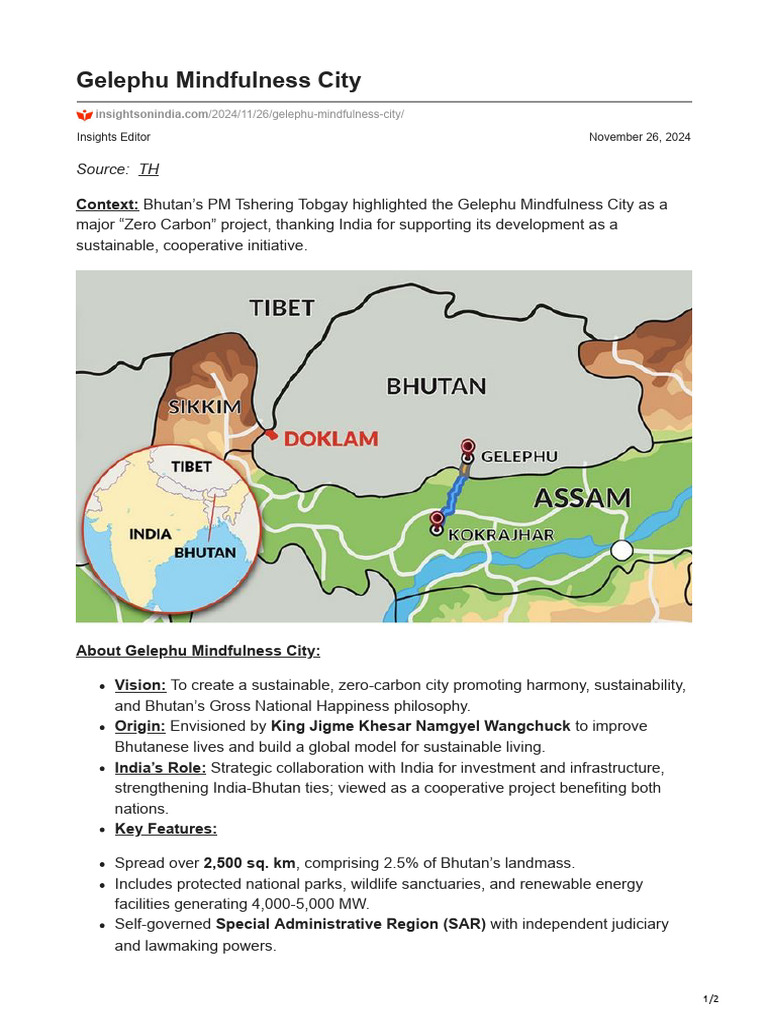 Gelephu Mindfulness City | PDF
