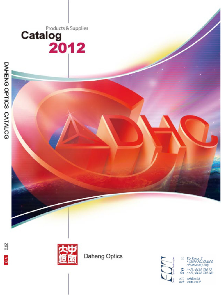 China Daheng Optics Catalog 2012 | PDF | Applied And Interdisciplinary ...