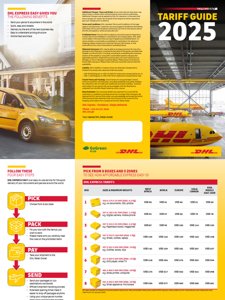 DHL Express Rate Guide 2025 | PDF | Freight Transport | Customs